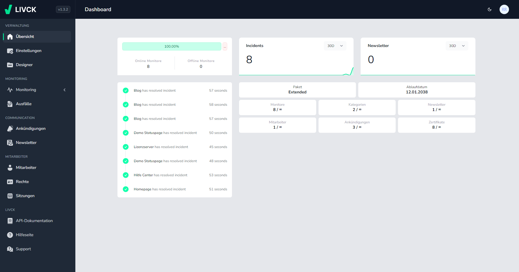 LIVCK.com - Pricing Page - Self-Hosted Statuspage LIVCK.com - Pricing Page - Self-Hosted Statuspage